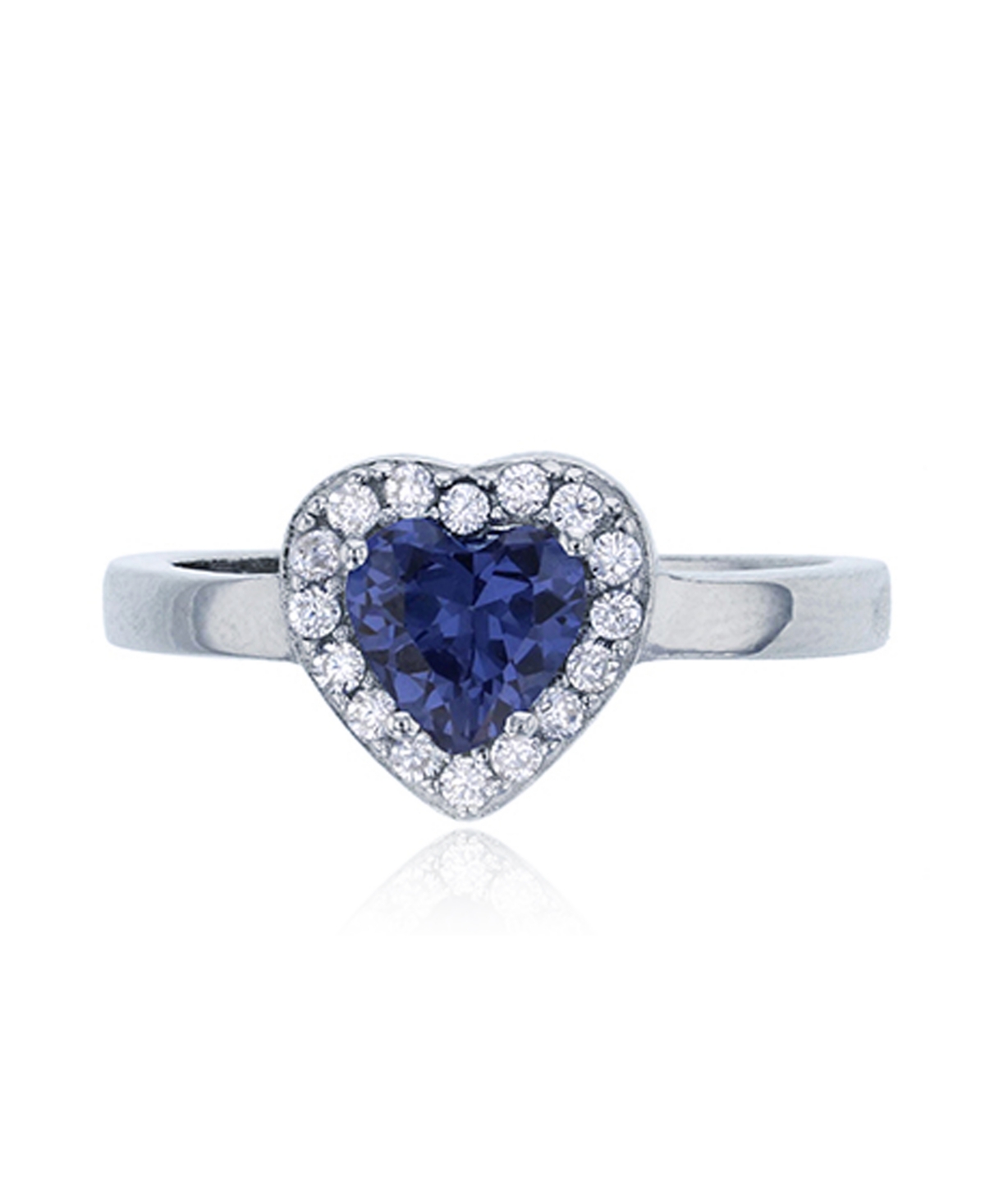 Click here for Red  Green or Purple Heart Cubic Zirconia Halo Rin... prices