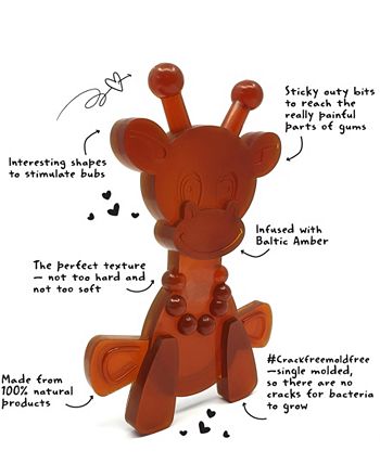 Bambeado Natural Amber and Natural Rubber Teething Toy - Macy's