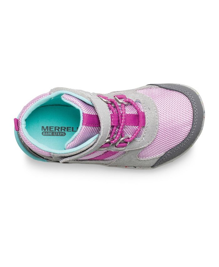 Merrell Kids Infant and Toddler Girl Bare Steps Ridge Junior Boot ...