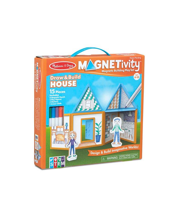 Melissa and Doug Magnetivity - Draw and Build House - Macy's