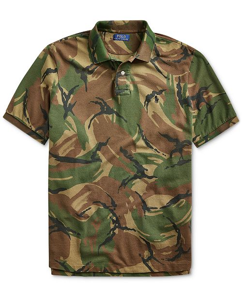 Polo Ralph Lauren Men's Custom Slim-Fit Camo Mesh Polo & Reviews ...