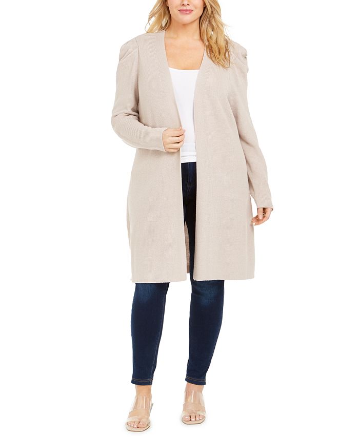 INC International Concepts INC Plus Size Puff-Sleeve Completer Cardigan ...