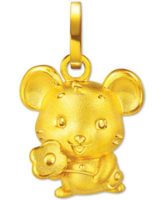 Rat Charm Pendant in 24K Gold - Macy's