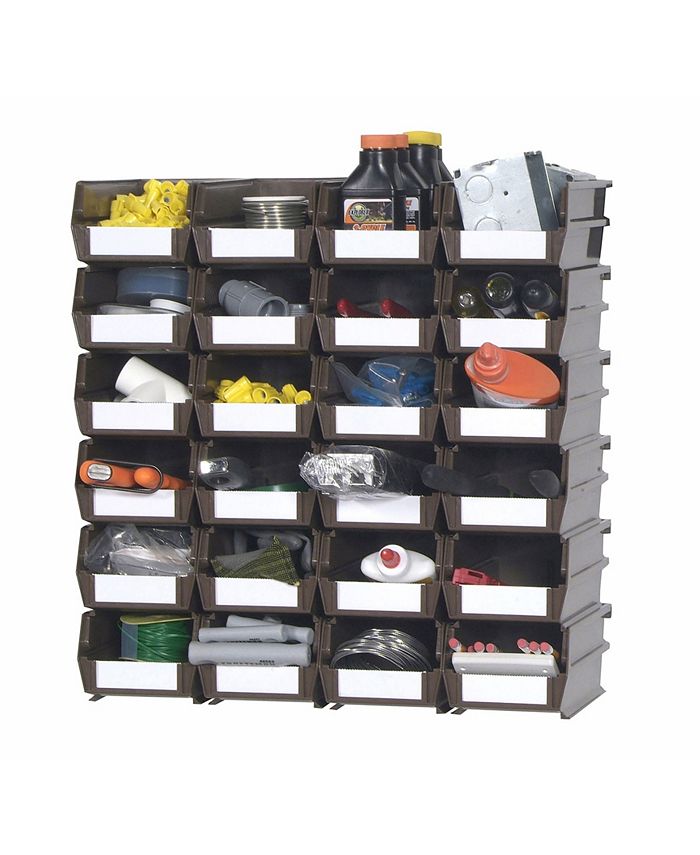 Triton Products Locbin Stacking, Hanging, Interlocking Bins, 24 Count ...