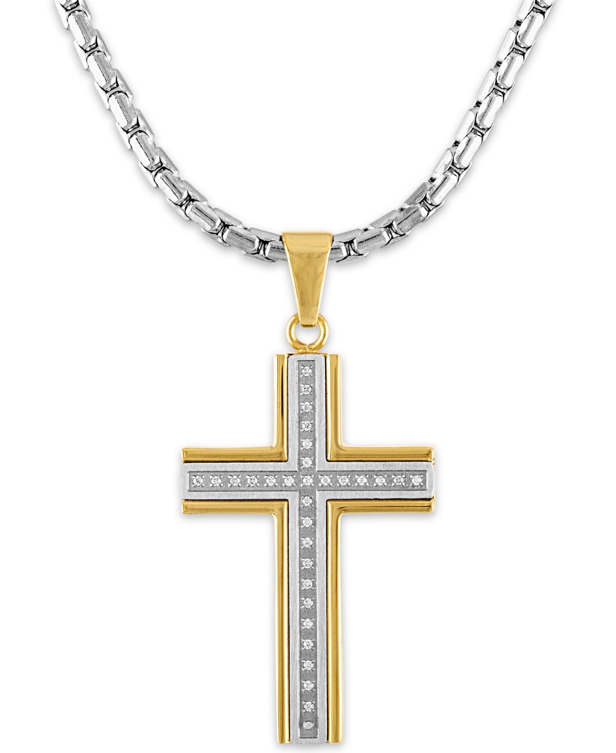 Click here for Mens 1/6 Carat Diamond Cross Pendant 22 Chain in S... prices