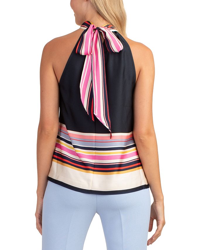 Trina Turk Printed Keyhole Halter Top - Macy's