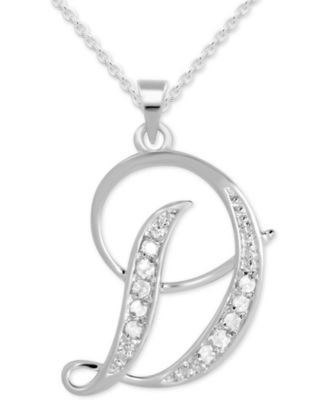 Silver d pendant store
