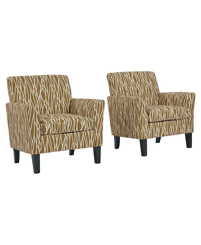 Handy Living Marquee Flared Arm Chair Set - Macy's