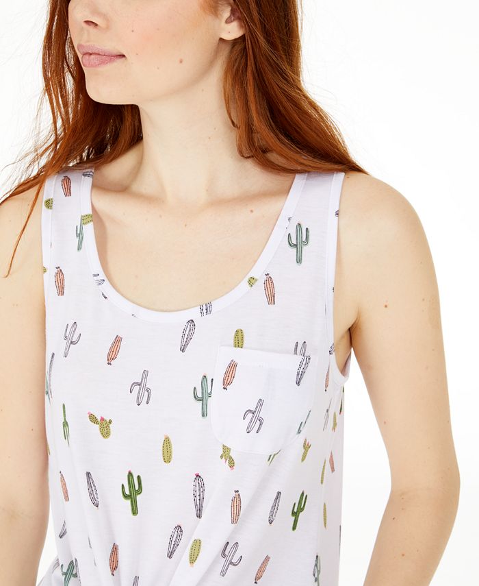 Rebellious One Juniors' Cactus Tie-Front Tank Top - Macy's