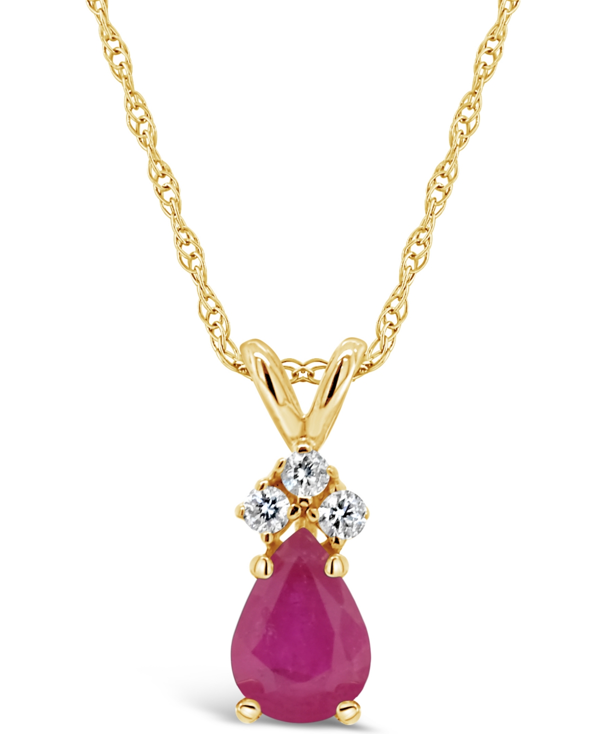 Click here for Ruby (1/2 ct. t.w.) and Diamond Accent Pendant Nec... prices