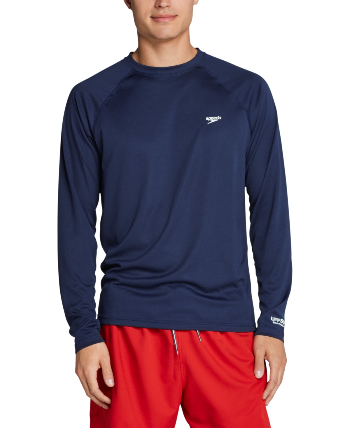 Click here for Speedo Mens Long Sleeve Swim T-Shirt - Peacoat prices
