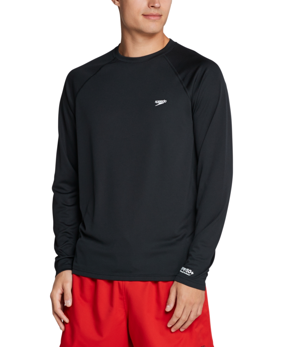 Click here for Speedo Mens Long Sleeve Swim T-Shirt - Speedo Blac... prices