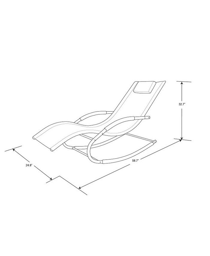 Lifestyle Solutions Relax A Lounger Golden Outdoor Rocking Lounger - Macy's