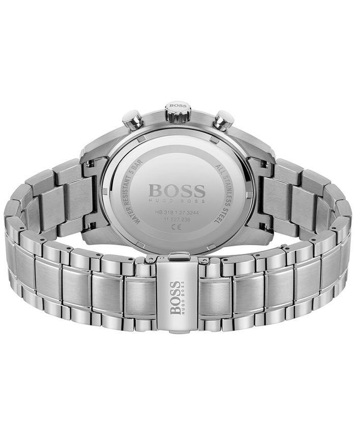 Hugo Boss Men's Chronograph Skymaster Stainless Steel Bracelet Watch ...