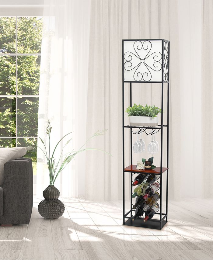 All The Rages Elegant Designs Etagere Organizer Wood Accented Storage ...