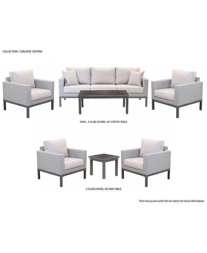 Furniture Carleese Outdoor Coffee Table with Cal Sil Top - Macy's