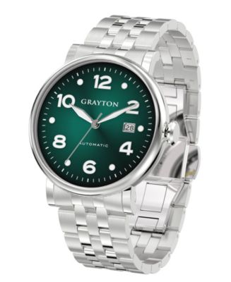 Grayton Men's Classic Collection Silver Tone Stainless Steel Bracelet ...