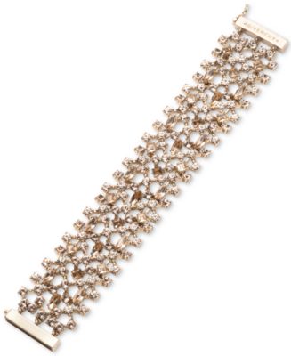 Givenchy Gold-Tone Crystal Statement Flex Bracelet - Macy's