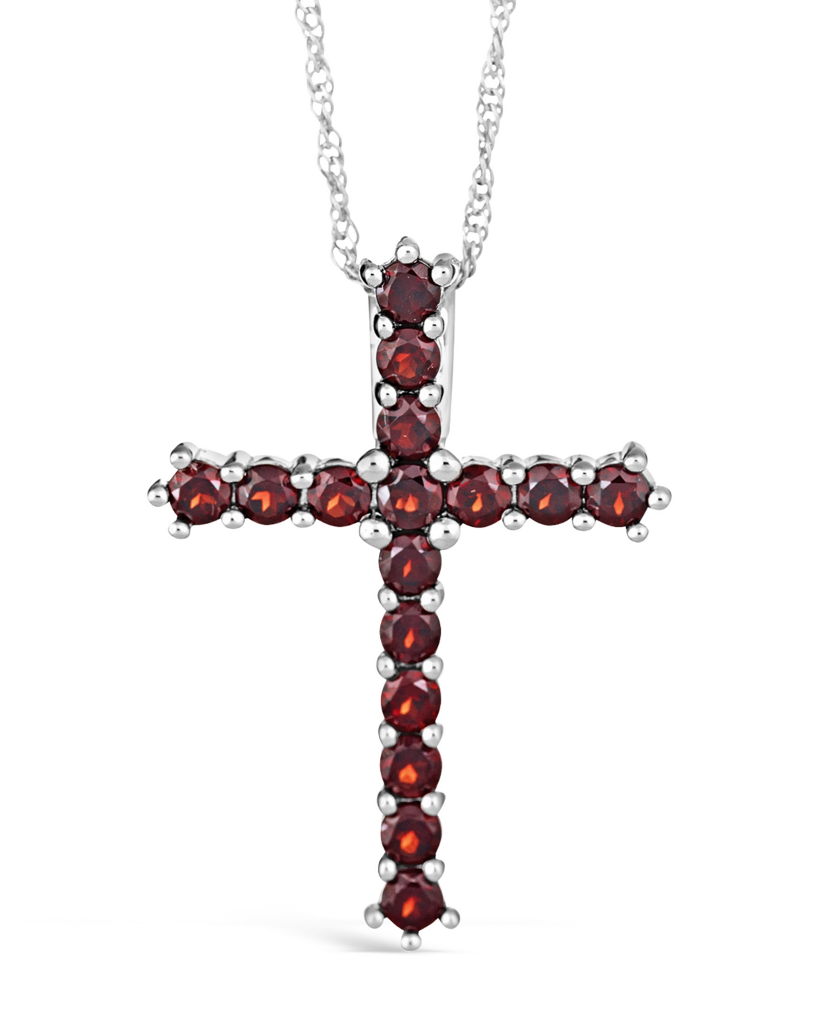 Click here for Gemstone Cross Pendant Necklace in Sterling Silver... prices