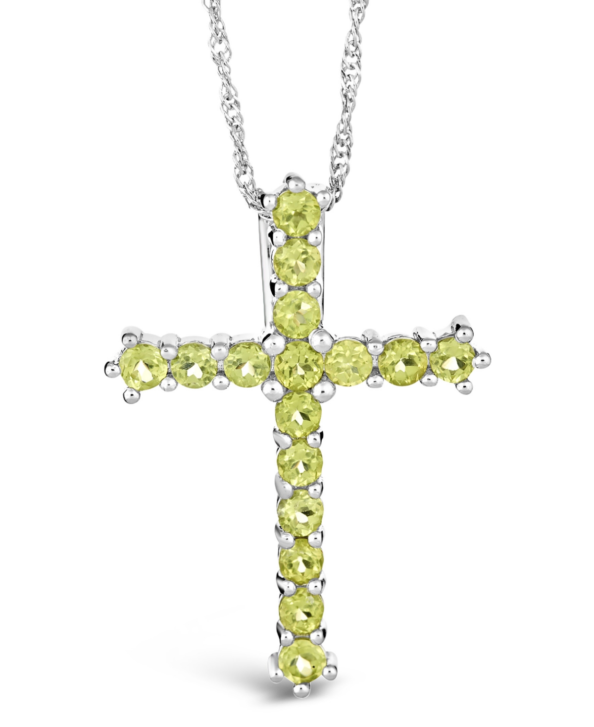 Click here for Gemstone Cross Pendant Necklace in Sterling Silver... prices