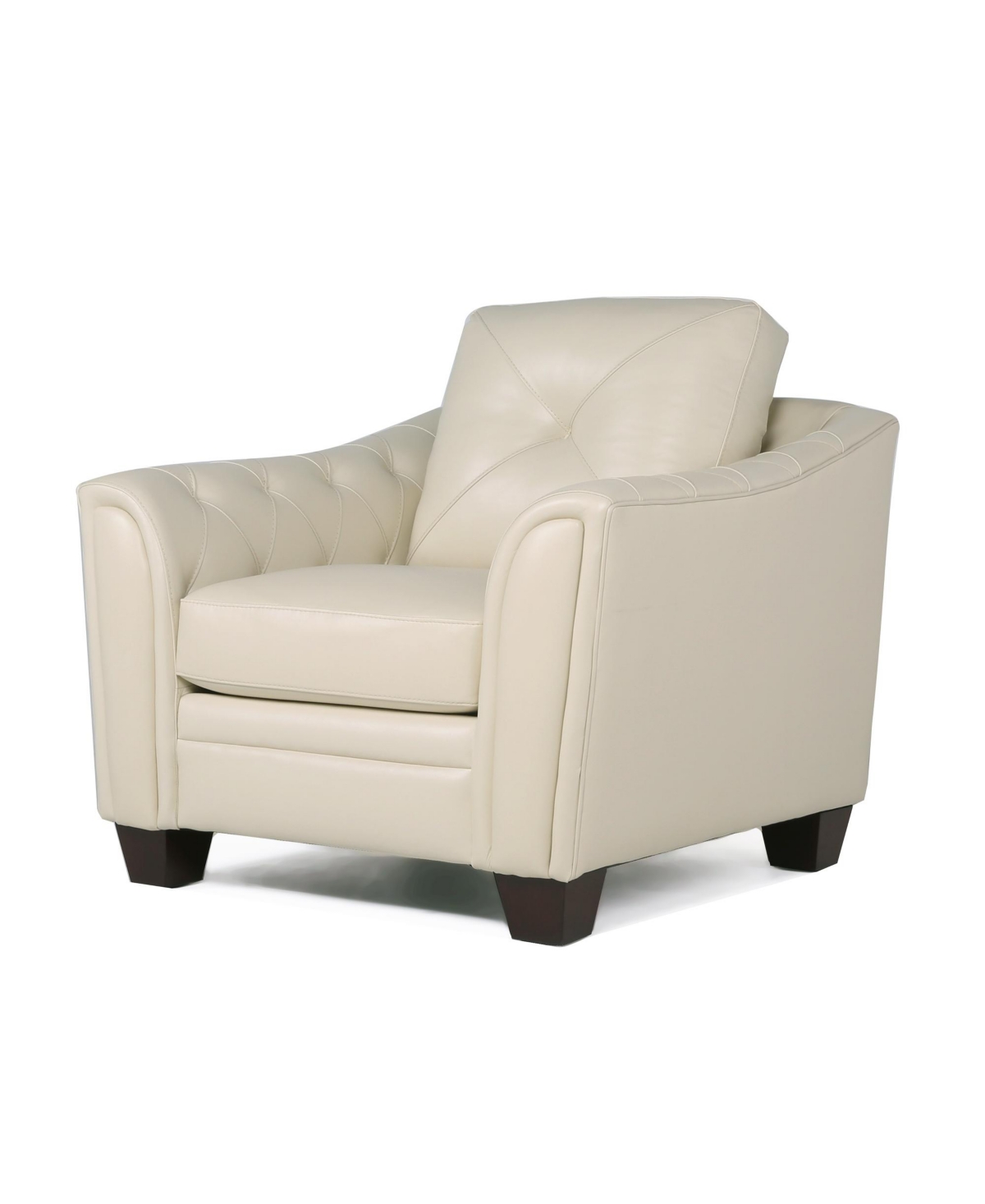 Click here for Jaira Tufted Leather Club Chair - Ivory prices