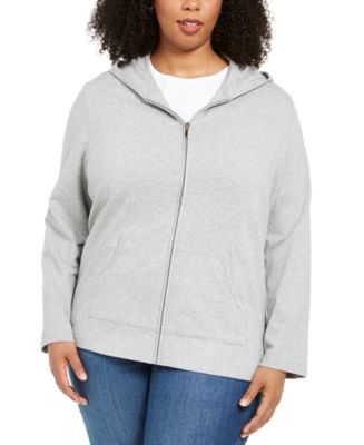 Karen Scott Plus Size Zip-Up Hoodie, Created for Macy's & Reviews ...