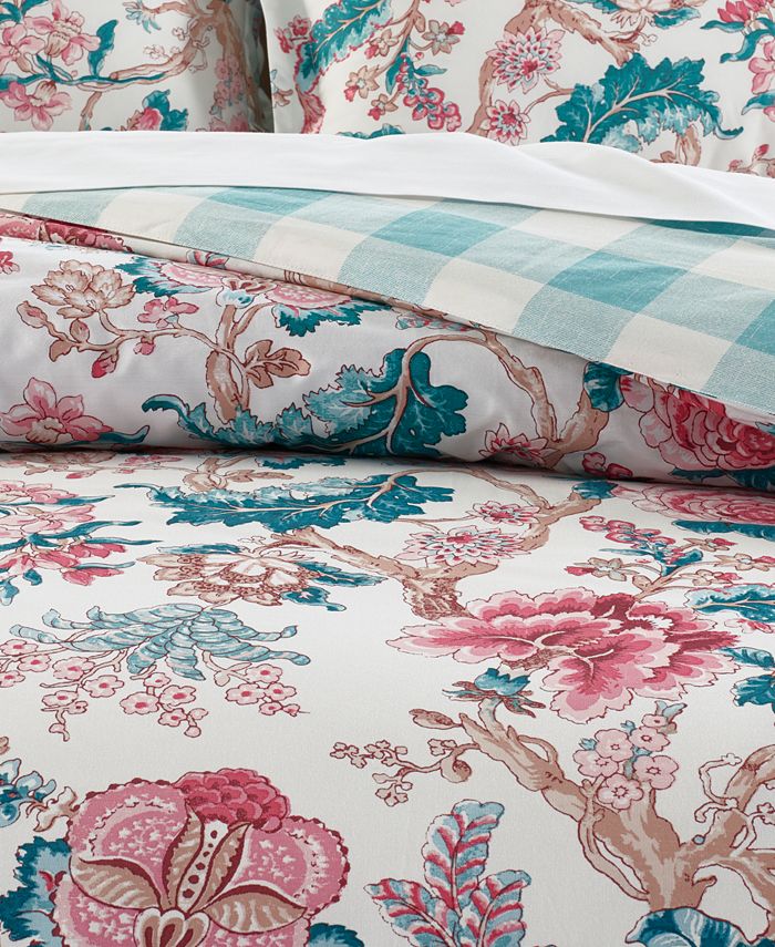 Martha Stewart Collection LAST ACT! Percale Jacobean Reversible 3-Pc ... Martha Stewart Collection LAST ACT! Percale Jacobean Reversible 3-Pc ...