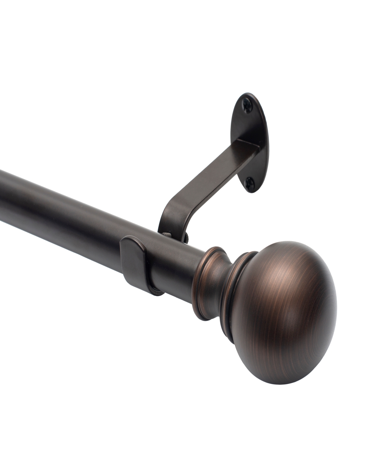 Cordelia Adjustable 28-48 Curtain Rod with Ball Finials - Bronze