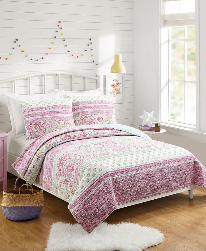 Jessica Simpson Palm Beach Paisley Full/Queen 3-Piece Quilt Set - Macy's