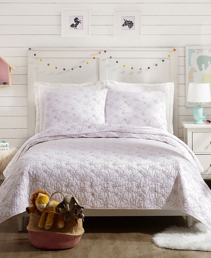 Jessica Simpson Flower Heart Full/Queen 3-Piece Quilt Set - Macy's