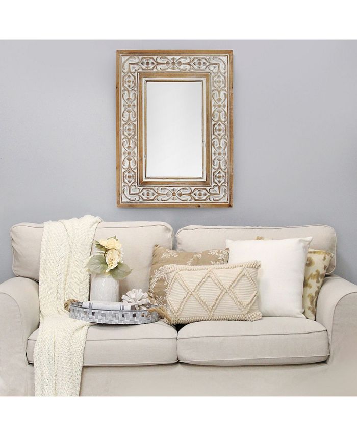 Stratton Home Décor Stratton Home Decor Hillary Wood Wall Mirror - Macy's