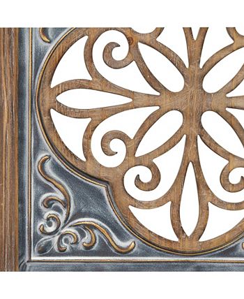 Stratton Home Décor Stratton Home Decor Wood and Metal Square Wall ...