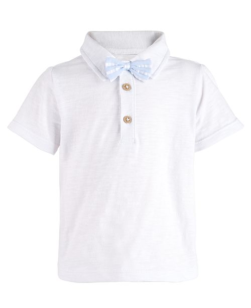 First Impressions Baby Boys 2-Pc. Bowtie Shirt & Seersucker Shortall Set, Created for Macy's ...