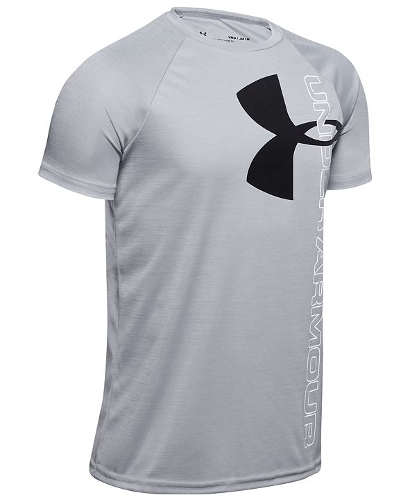 Under Armour Big Boys Tech Split Logo Hybrid-Print T-Shirt & Reviews ...