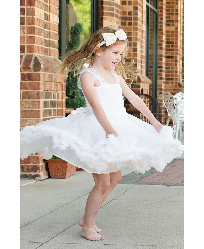 RuffleButts Little Girls Princess Petti Tutu Dress with Headband - Macy's