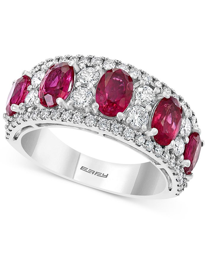 EFFY Collection EFFY® Ruby (2-1/2 ct. t.w.) & Diamond (1 ct. t.w.) Ring ...