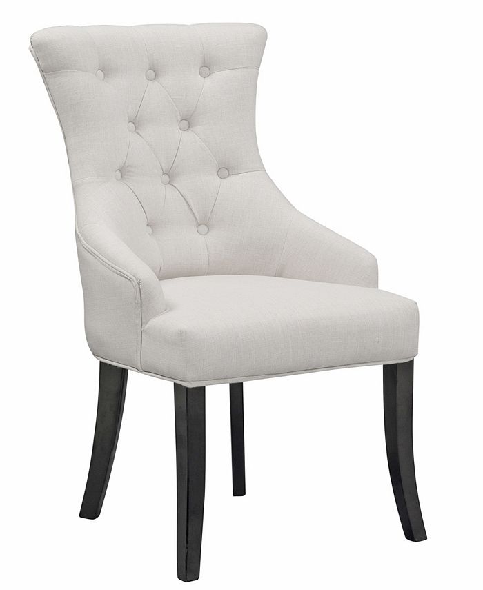 Glamour Home Set of 2 Alei Fabric Dining Chair Wing Chair with Tufted ...