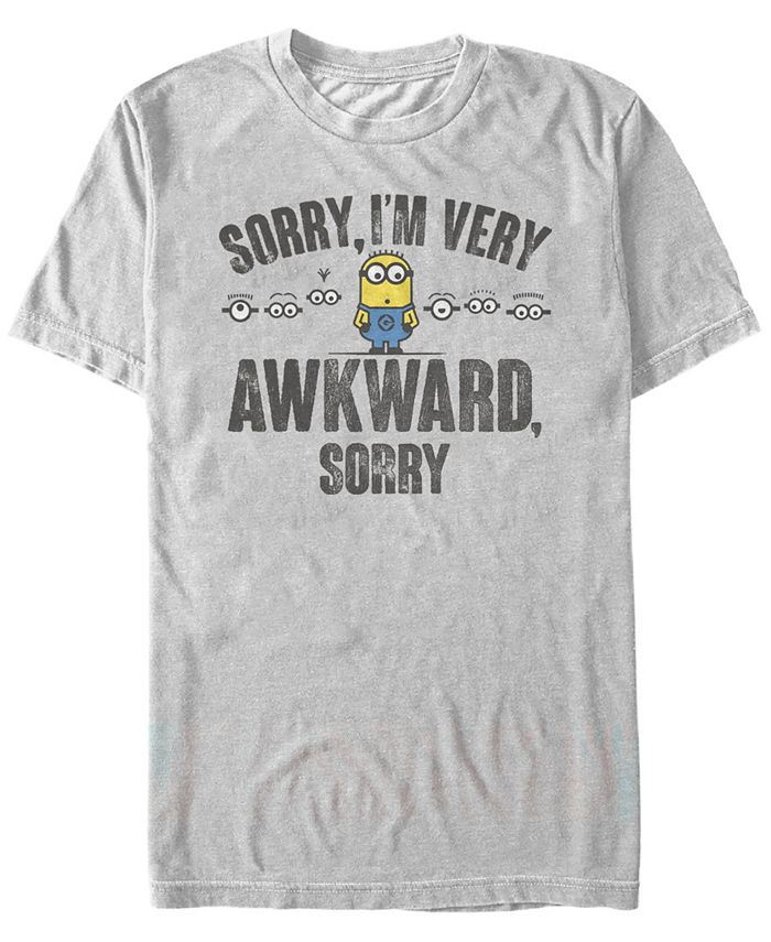 Fifth Sun Minions Men's Sorry I'm Awkward Short Sleeve T-Shirt - Macy's