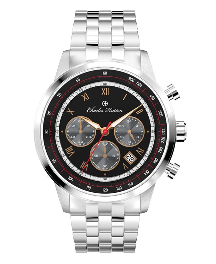 Charles Hutton Men's Duke Chronograph Silver Stainless Steel Strap ...