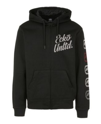 Ecko Unltd Men's Ecko Zip Up Hoodie with Vert Rhino Repeat - Macy's