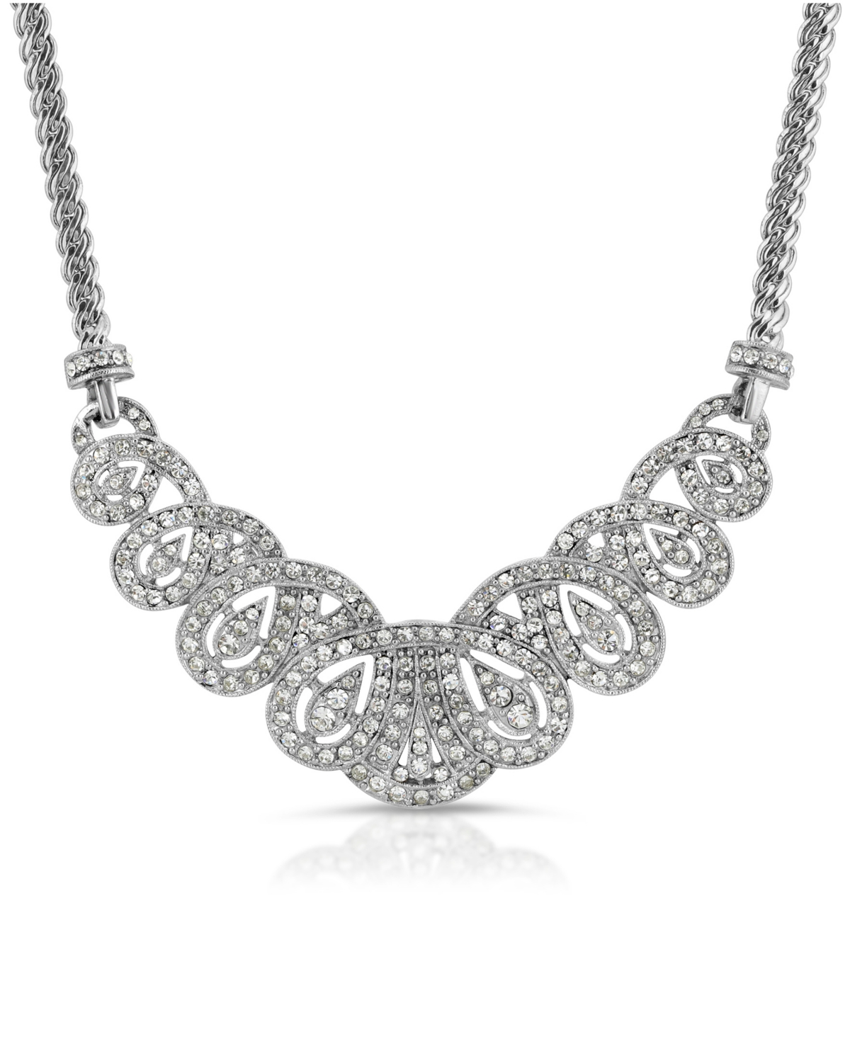 Click here for 2028 Crystal St. James Club Scalloped Pave Necklac... prices