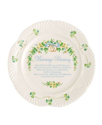 Belleek Pottery Marriage Blessing Plate - Macy's