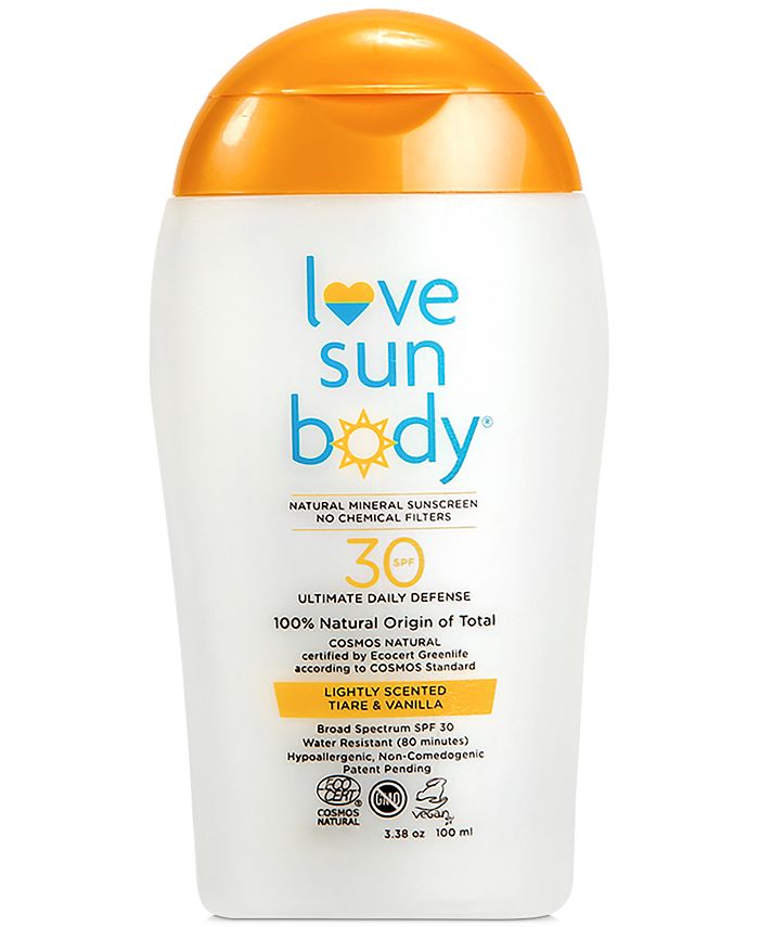 Love Sun Body Natural Origin Mineral Sunscreen SPF 30 - Lightly Scented ...
