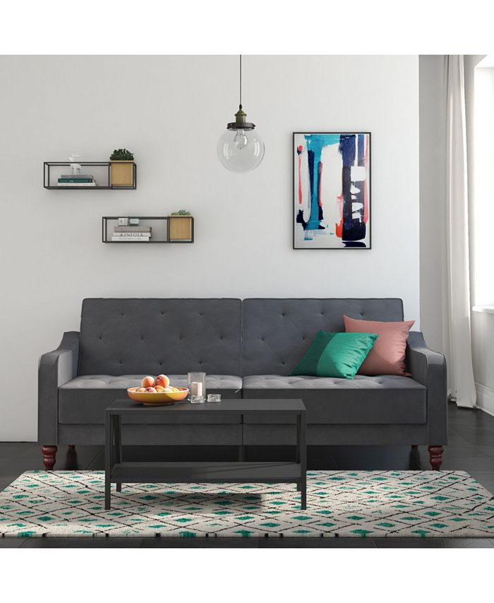 Novogratz Collection Vintage-Like Tufted Split Back Futon - Macy's