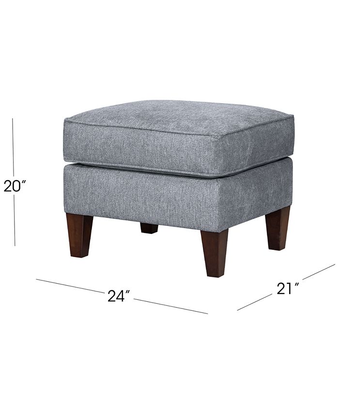 Furniture CLOSEOUT! Chloe II 24" Fabric Foot Stool - Macy's