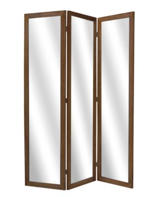 Screen Gems Traditional 3 Panel Mirror Screen - Macy's