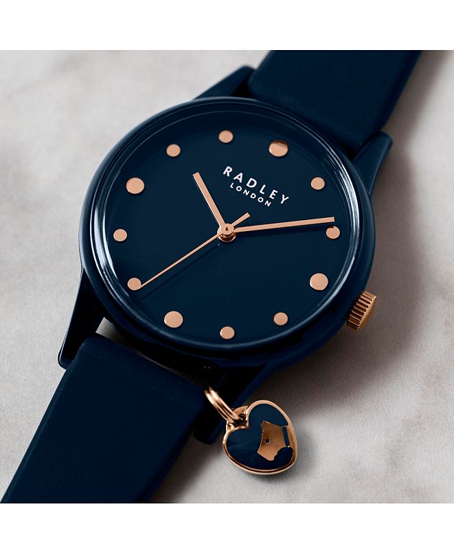 Radley London Women's Navy Blue Silicone Strap Watch 34 mm & Reviews ...