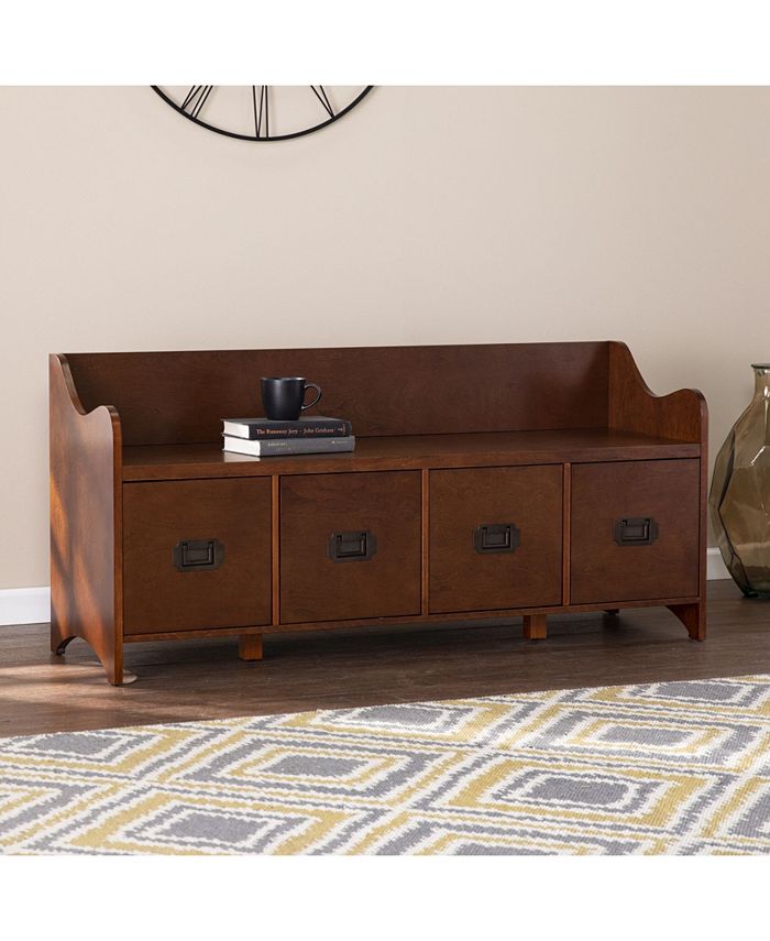 Southern Enterprises Charleigh 4-Drawer Storage Bench - Macy's