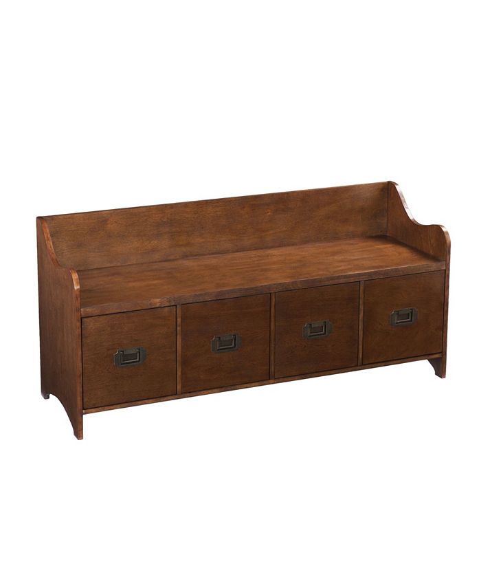 Southern Enterprises Charleigh 4-Drawer Storage Bench - Macy's
