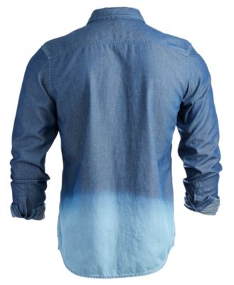 INC International Concepts INC Men's Printed Denim Shirt, Created for ...
